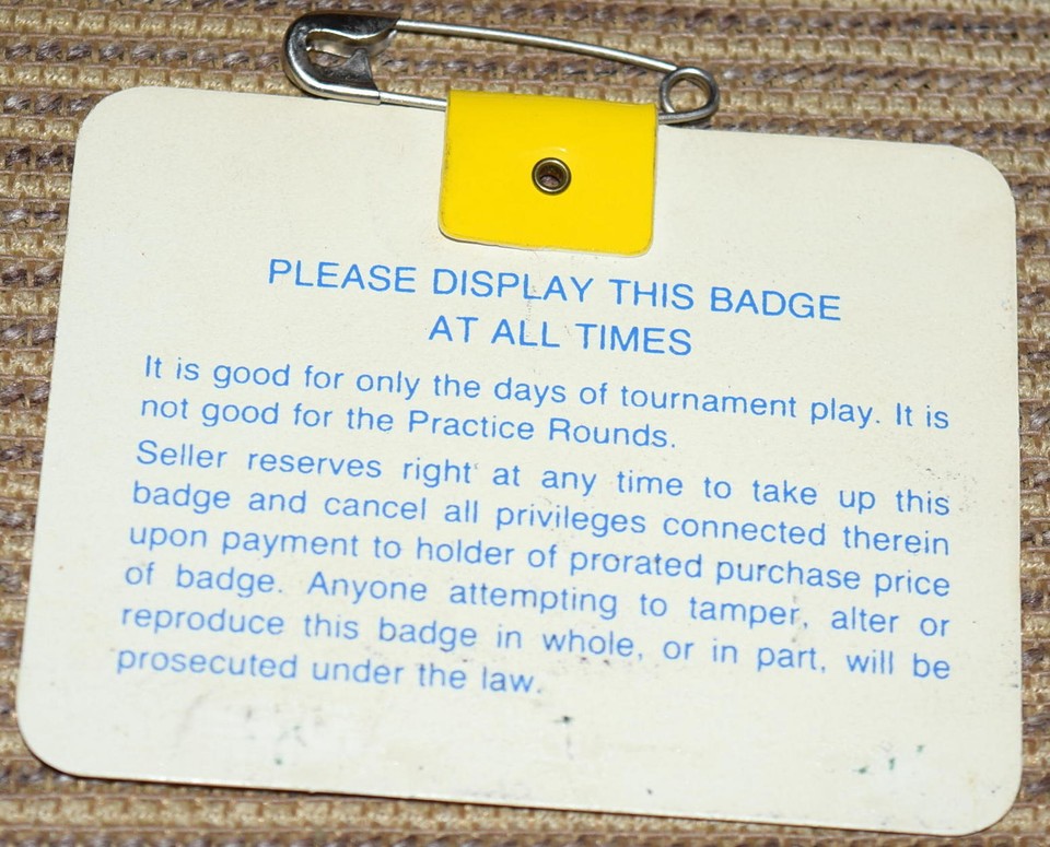 LARRY MIZE Signed 1987 MASTERS Badge *87 Champion | eBay