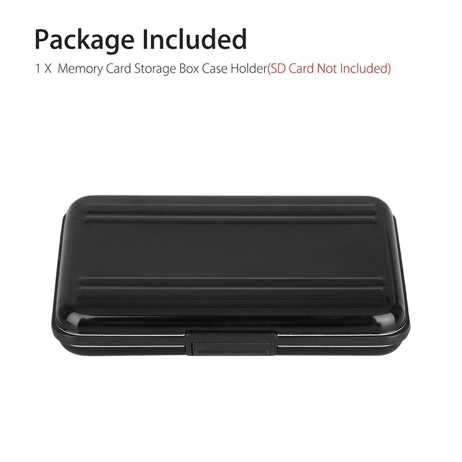 Water Resistant Holder Storage Memory Card Case Fits 8 SD+8 Micro SD TF ...
