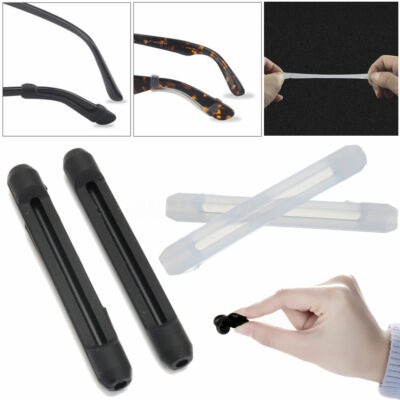 4 x Anti-Slip Tip Ear Grip Silicone Temple Hook Glasses Spectacle ...