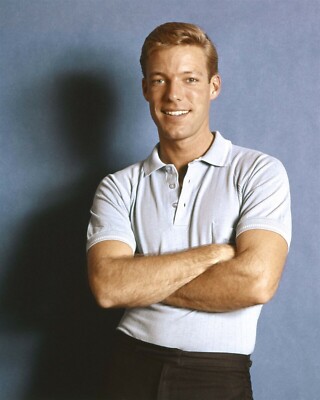 Richard Chamberlain smiling 1960s studio portrait in white polo 24x36 ...