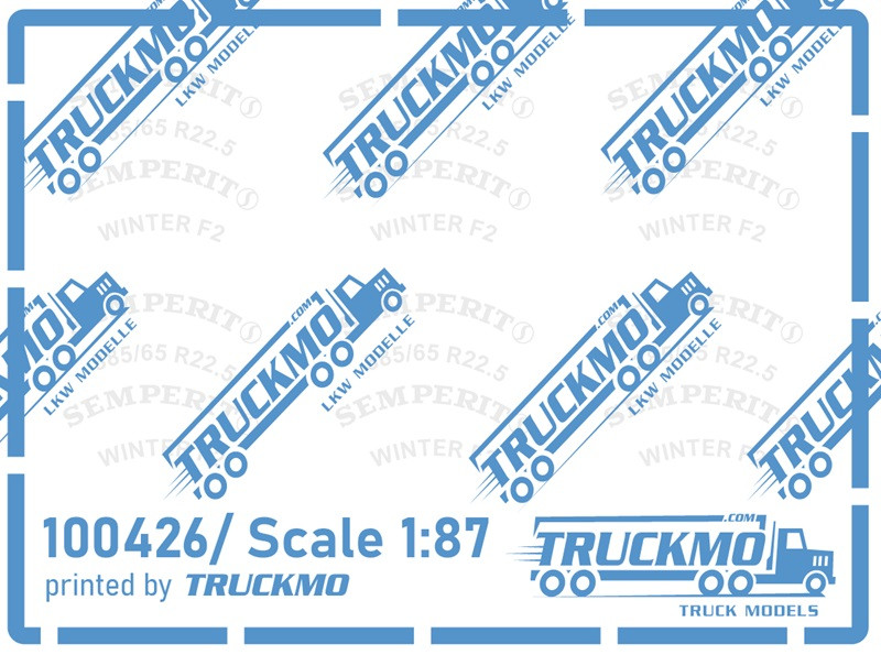 TRUCKMO Decals Reifenbeschriftung Semperit 385/65 R22.5 Winter F2 ...