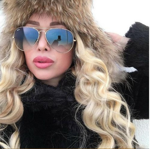 Sunglasses Aviator 3025 001/3f Light Blue Gradient Lenses-Ray Ban ...