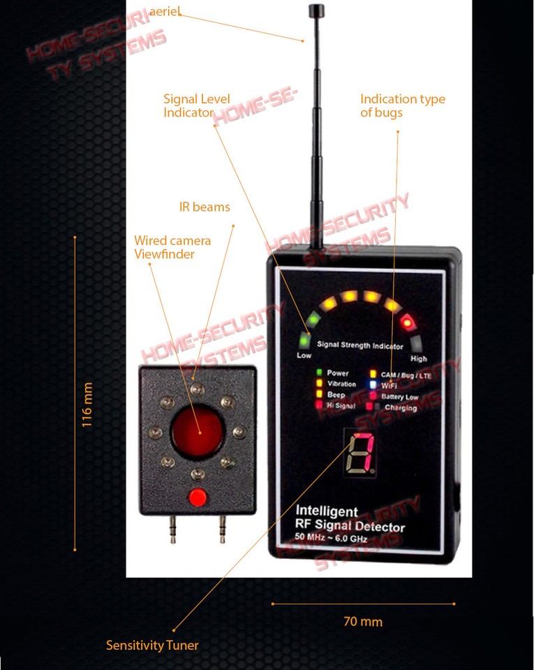 Mobile Phone Detector GSM Bugs GPS Finder Locator Camera Listening ...