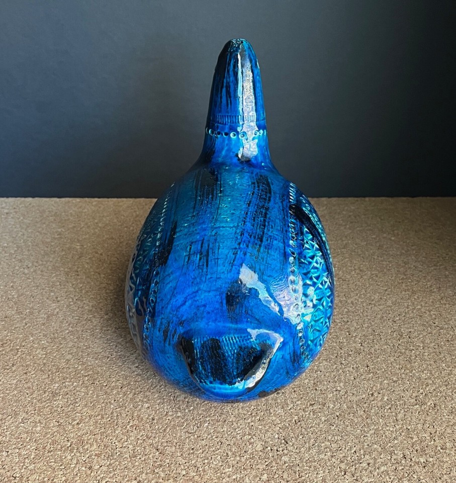 Vintage Mid Century Italian Ceramic Rimini Blue Bird by Aldo Londi for ...