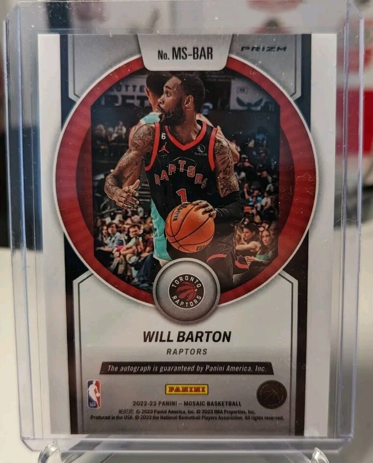 2022-23 Panini Mosaic Basketball Will Barton Scripts Green Ice Autograph MS-BAR | eBay