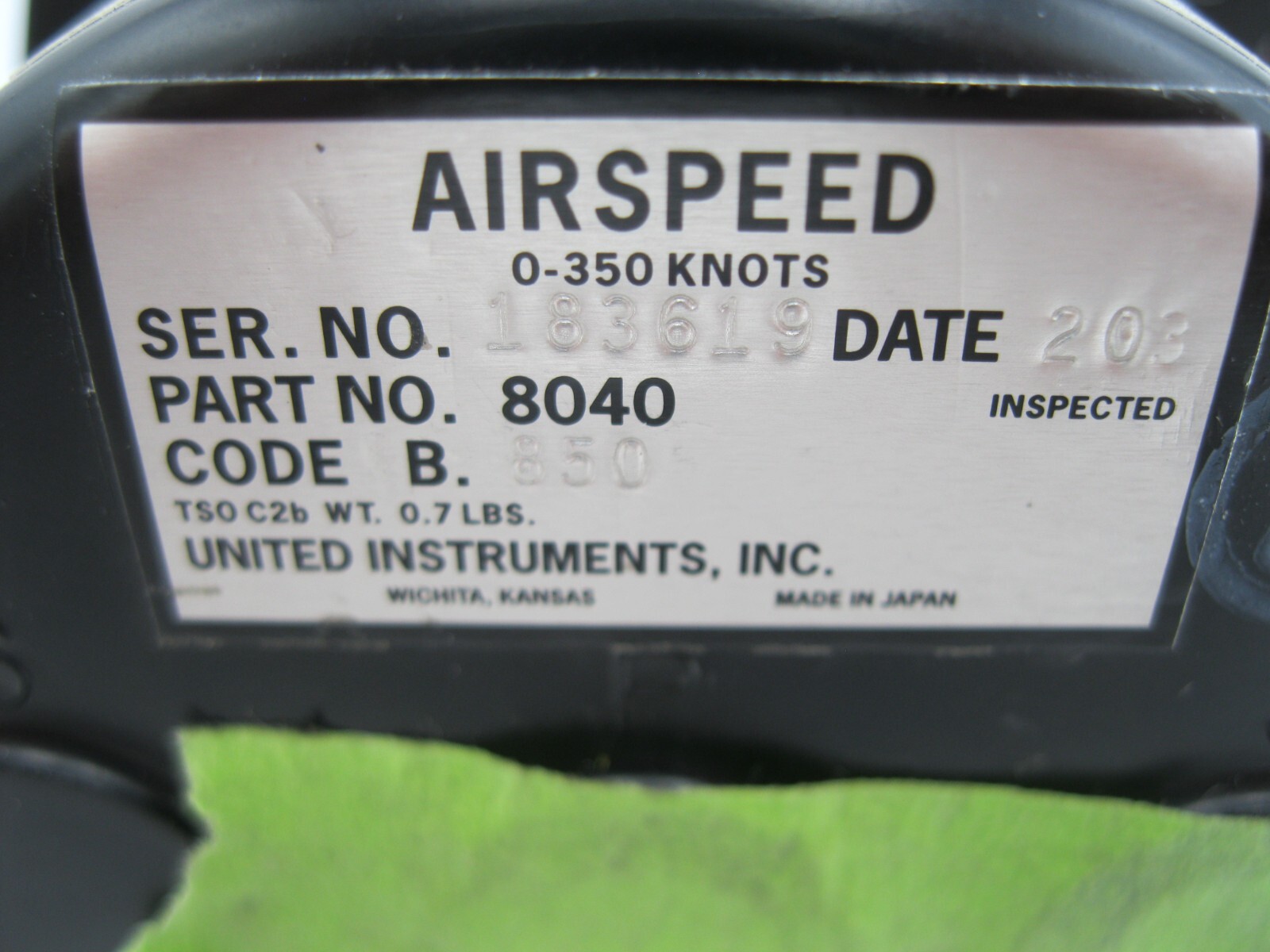 United Instruments Airspeed Indicator PN: 8040 | eBay