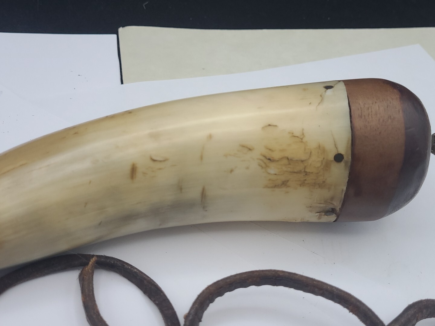 Vintage/Antique Powder Horn With A Horn Powder Measure A Screw is On ...