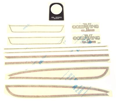 Gas Tank and Side Covers Decal Set - 1975-1976 Honda GL1000 Gold Wing ...