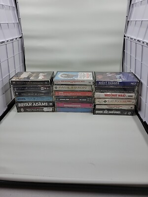 Cassette Lot 18 Dylan Clapton Stewart Simon Cher Adams Hootie Fresh ...