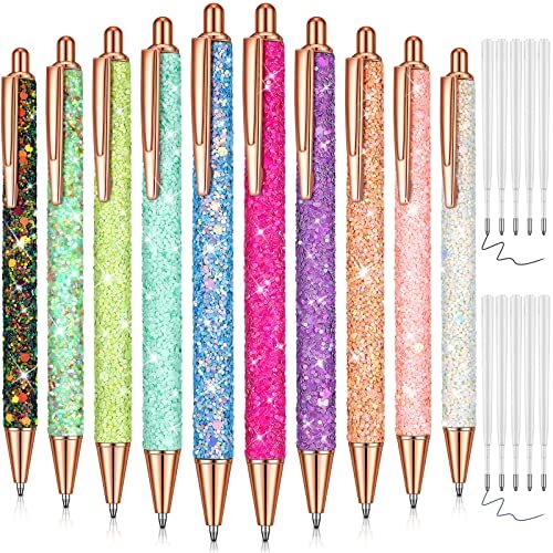 30 Pcs Fancy Pens for Women Set 10 Pretty Cute Sparkly Pens Glitter | eBay