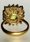 Burle Marx 18K Yellow Gold Cushion Green Chrysoberyl Diamond Halo ...