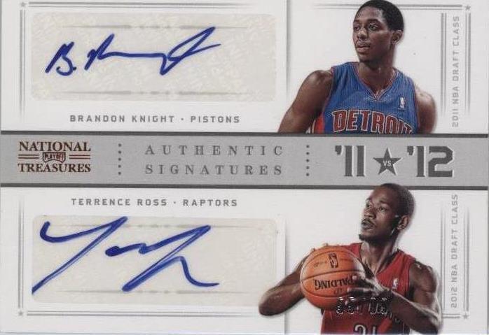 2012-13 Panini National Treasures - '11 Vs '12 Signatures Terrence Ross ...