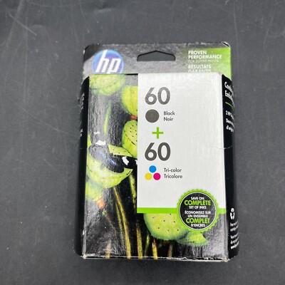 NEW, GENUINE HP Ink 60 Black & Tri-Color Combo Pack Cartridges Exp. 4/ ...