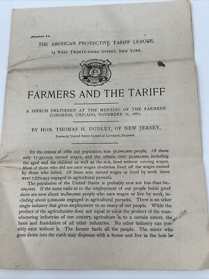 1887 Speech delivered at The Meeting of The Farmers Congress of Chicago ...