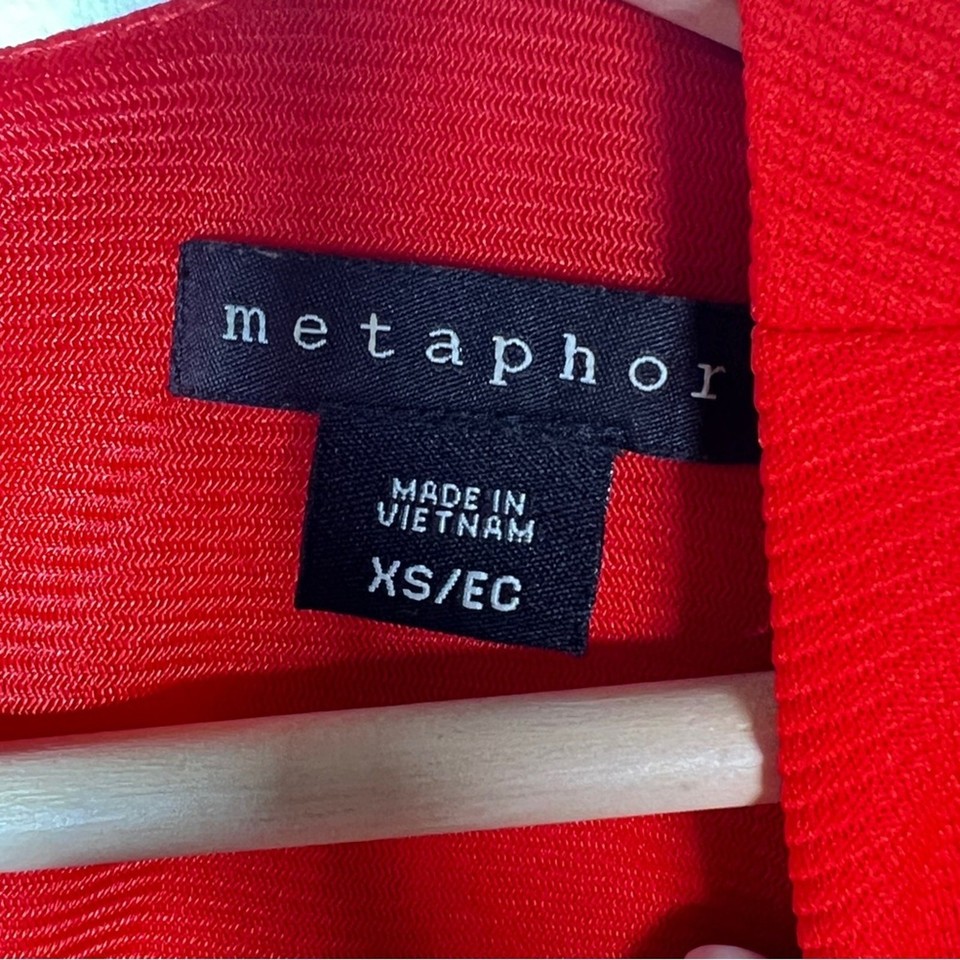 Metaphor red sleeveless midi sheath dress size extra small XS B175 | eBay