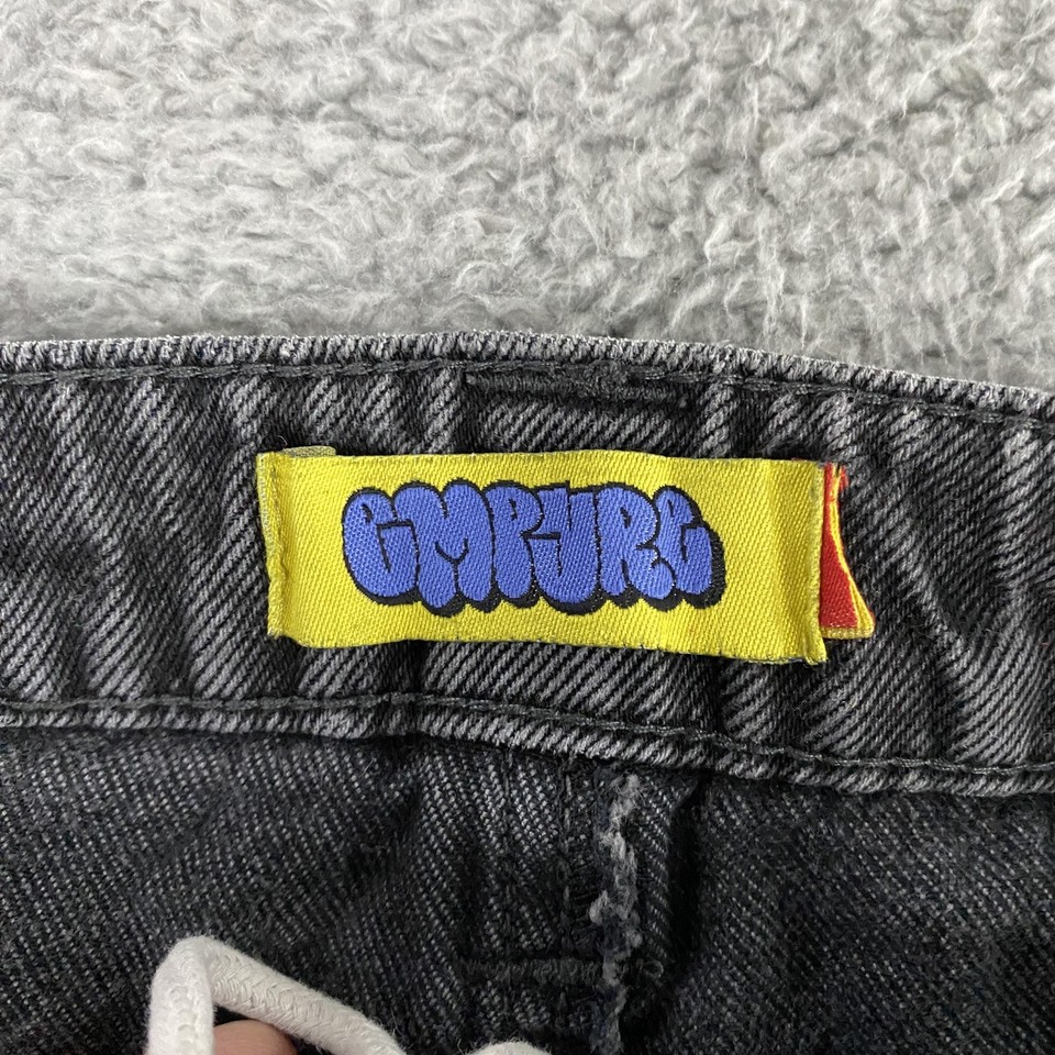 Empyre Jeans Mens 36x27 Black Baggy Loose Fit 90s Skater Denim Y2K ...