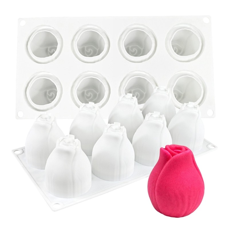 Rose Shape Mousse Cake Molds Baking Tool Easy To Clean And Demolding ...
