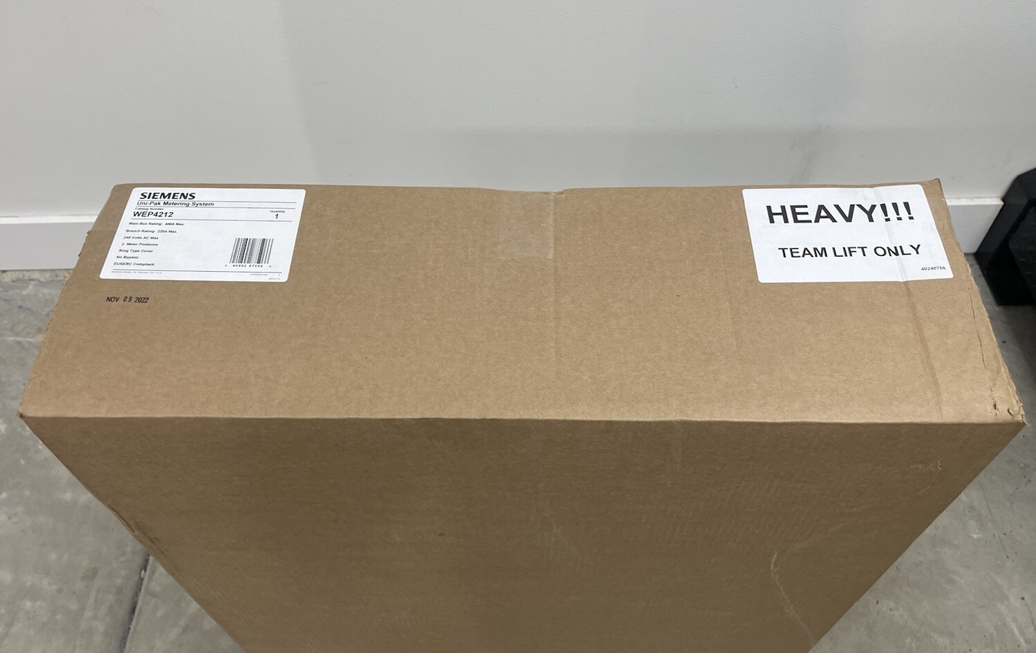 Siemens WEP4212 UNI-PAK 400-Amp 2-Gang 1-Phase Ring Type. EUSERC ...