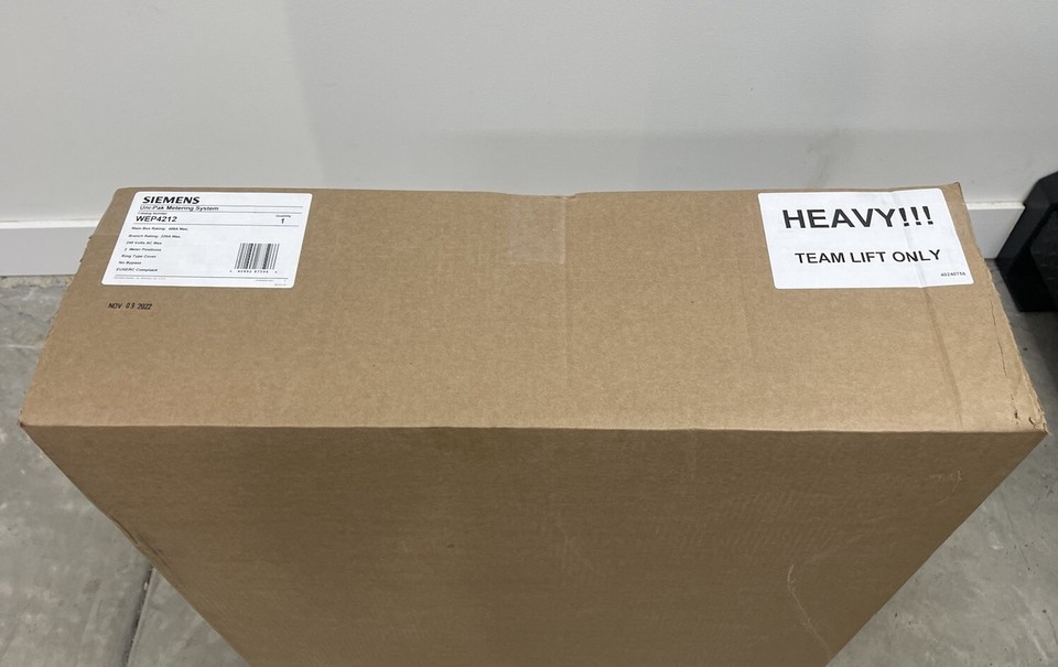 Siemens WEP4212 UNI-PAK 400-Amp 2-Gang 1-Phase Ring Type. EUSERC ...