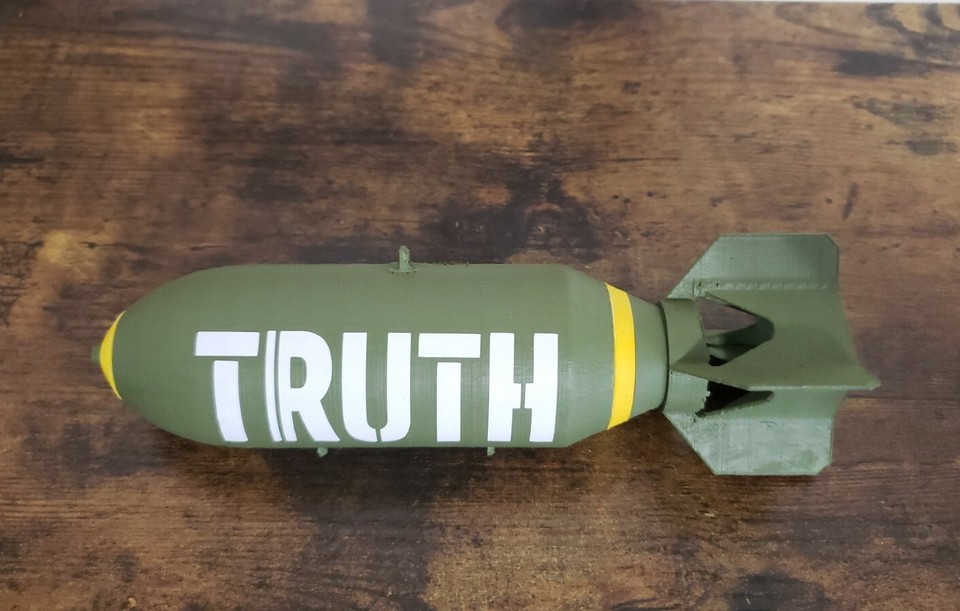 Truth Bomb Collectible Desktop Prop Gag Paperweight Ornament 1/12 Scale ...