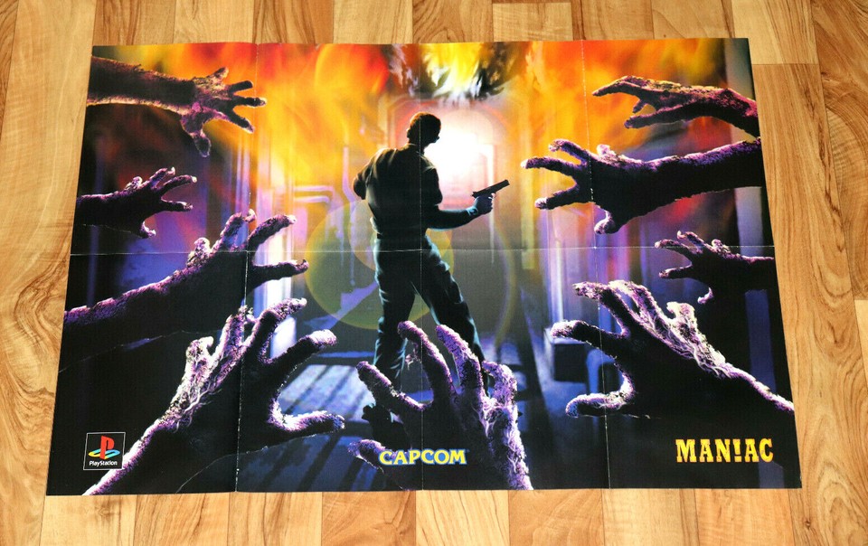 Capcom Resident Evil Biohazard Poster | 1996 | PS1 | 80x58cm ...