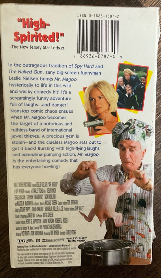 Mr. Magoo Movie VHS Factory Sealed Comedy Leslie Nielsen Walt Disney ...