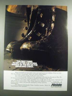 1988 Allstate Insurance Ad - The First Thing to Dry After the Storm | eBay