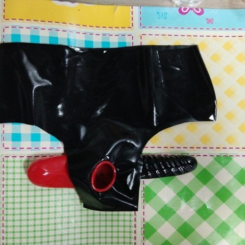 Latex Rubber Briefs Male's Shorts With Penis Sheath Anal sheath ...