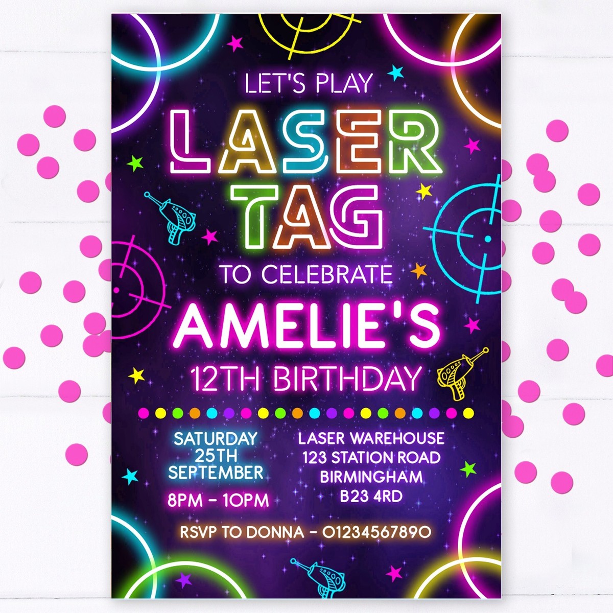 Laser Tag Birthday Free Printable Template S1.E1: The Secret To