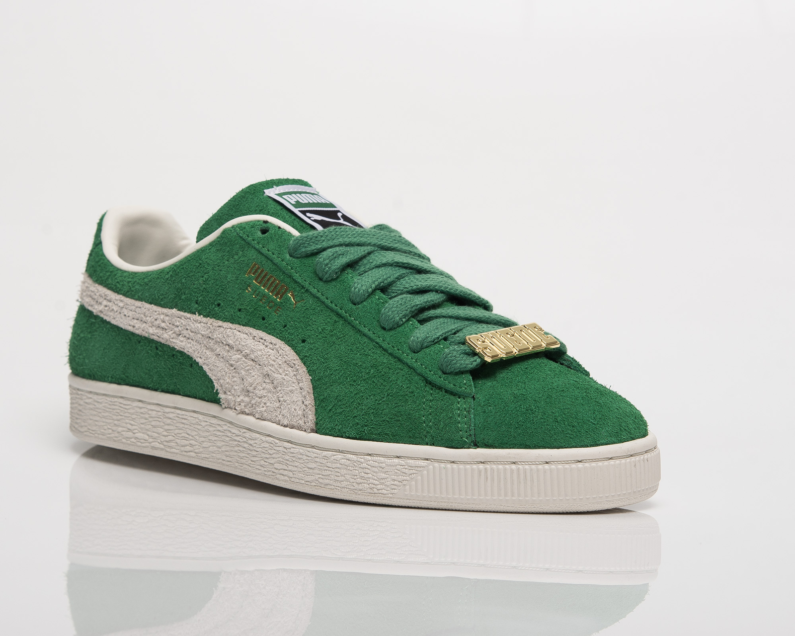 Puma Unisex Suede Fat Lace Men archive green/warm white | eBay