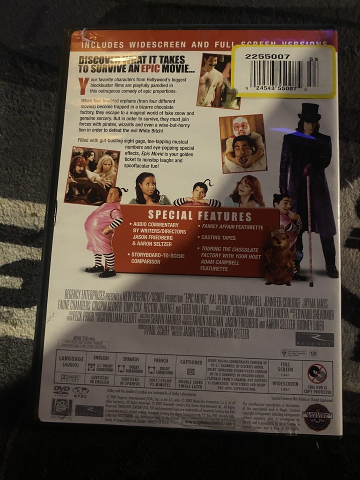 Epic Movie (DVD, 2007, Rated Version Dual Side) 24543438519| eBay