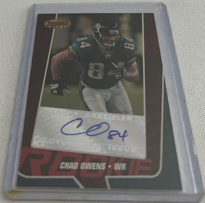 2005 Bowman's Best Football Chad Owens Jacksonville Jaguars Rookie Red ...