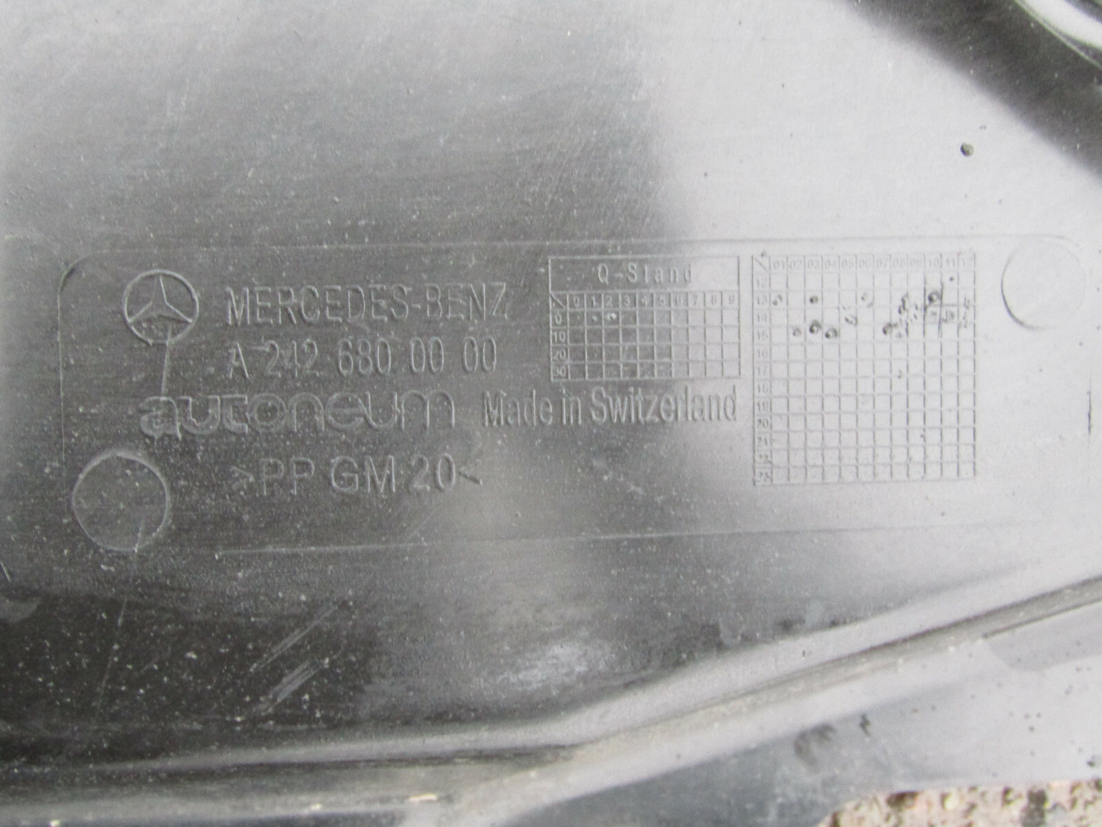 MERCEDES B CLASS W246 UNDERTRAY COVER P/N: A2426800000 REF 22-02-04 | eBay