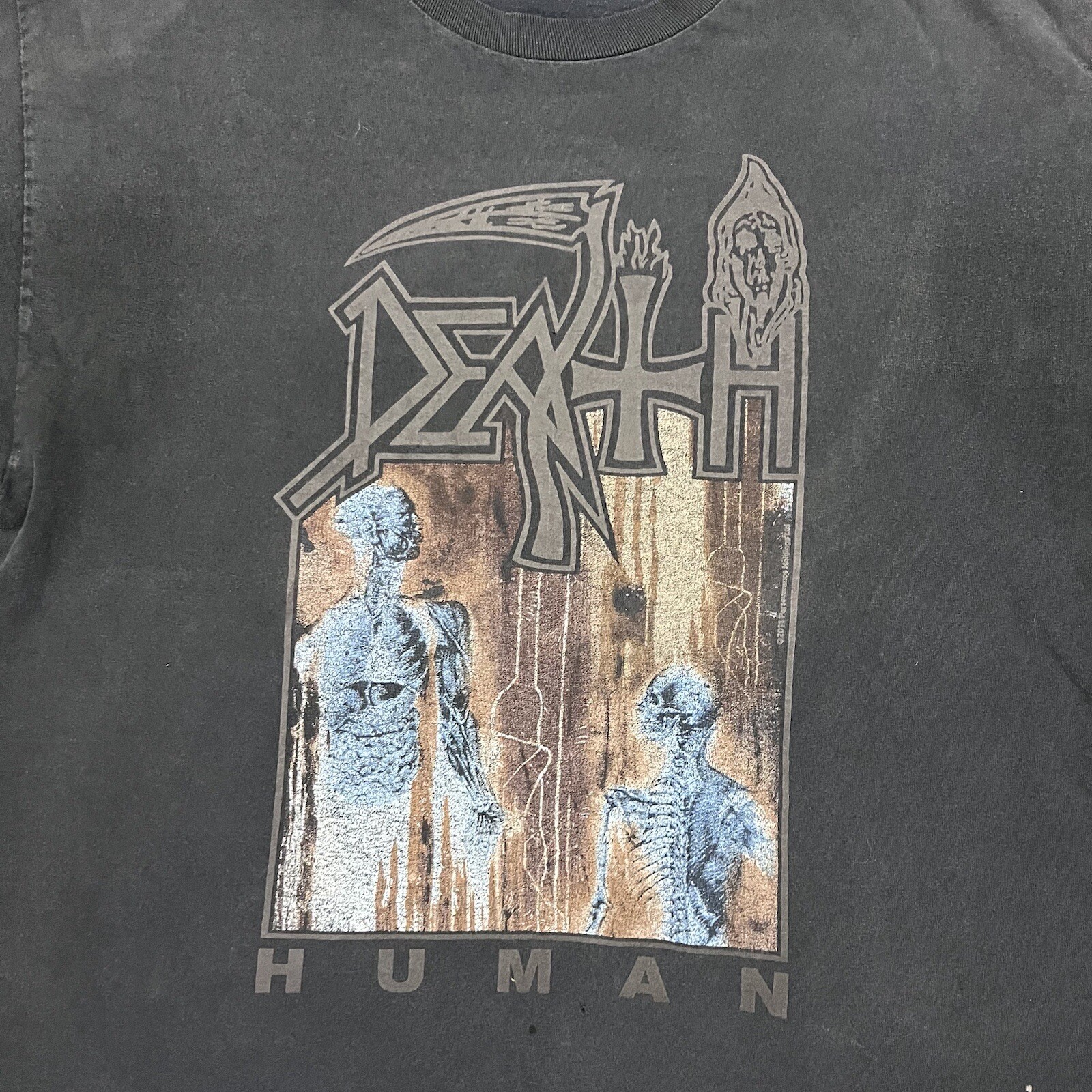 Vintage Death Human Faded Graphic Metal Band T Shirt Black XL | eBay
