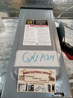 SQUARE D H361RB SWITCH DISCONNECT, 30A, 3 POLE, 600VAC/DC, FUSIBLE,3R ...