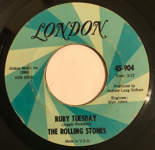 Rolling Stones 45 Ruby Tuesday / Let's Spend The Night Together ...
