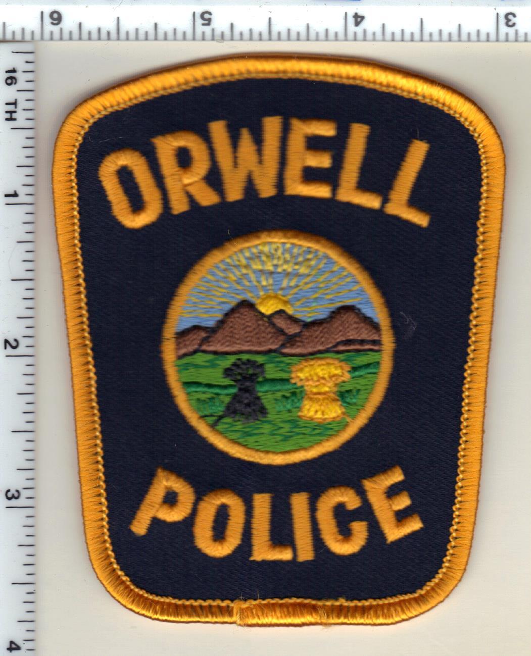 Orwell Police (Ohio) Shoulder Patch from 1991 | eBay