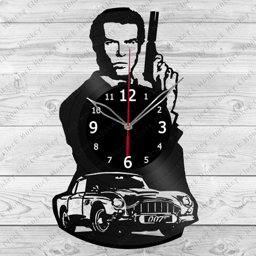 Vinyl Clock James Bond Vinyl Record Wall Clock Home Art Decor Handmade ...
