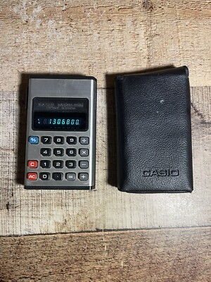 Vintage 1975 Casio Pocket Mini Calculator CP-801C with Case Tested ...