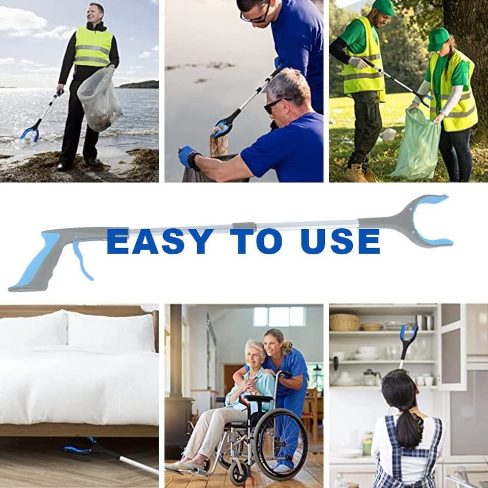 1PC 32"Grabber Pick Up Tool Extended Garbage Reaching Stick Trash ...