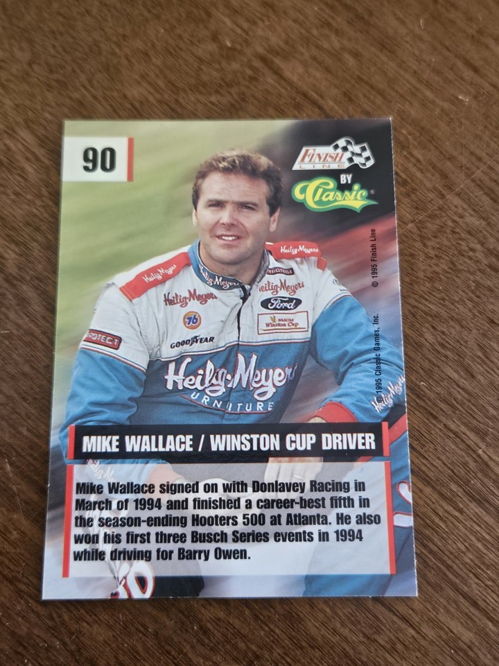 Mike Wallace 1995 Classic Finish Line #90 | eBay