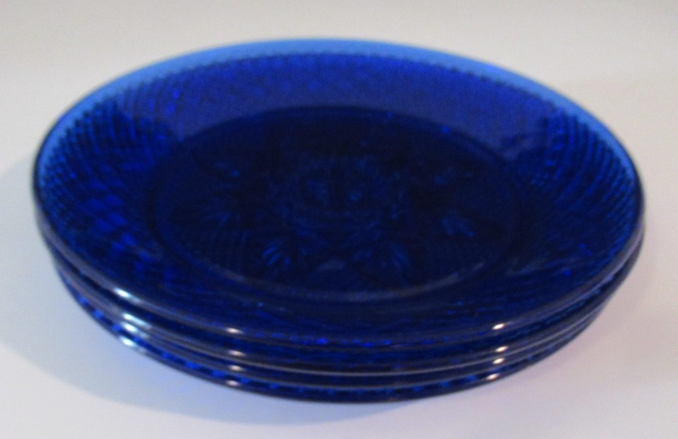 Vintage Luminarc Arcoroc Cristal d'Arques Durand France Cobalt Blue 4-8 ...