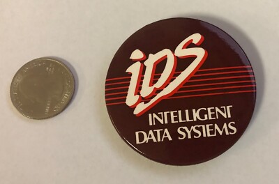 IDS Intelligent Data Systems Advertising Button Pin | eBay
