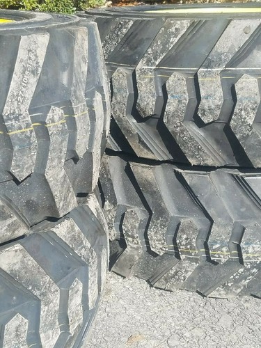 27X10.50-15 6 lug Skid Steer Tires/Rims for Bobcat & more -27X10.5-15-8 ...