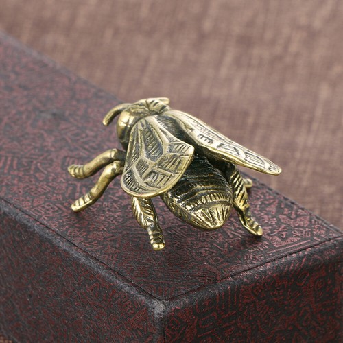 Brass Bee Figurine Small Statue House Table Decoration Insect Animal ...