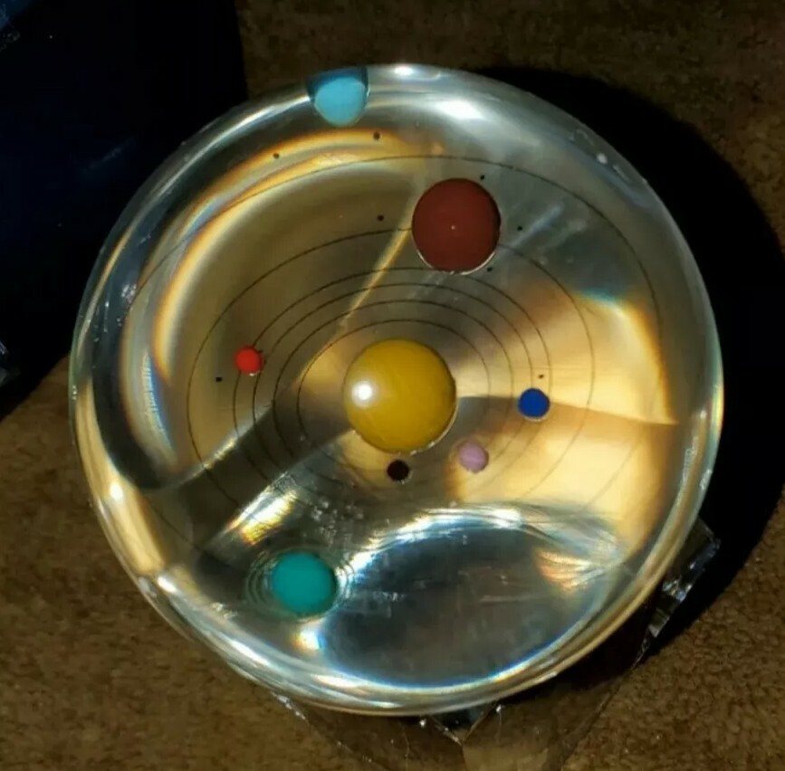 Solar System Paperweights Glass