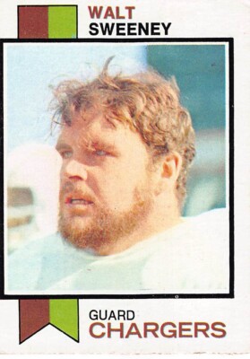 1973 Topps Football Walt Sweeney #252 VG+ or BETTER SAN DIEGO CHARGERS ...