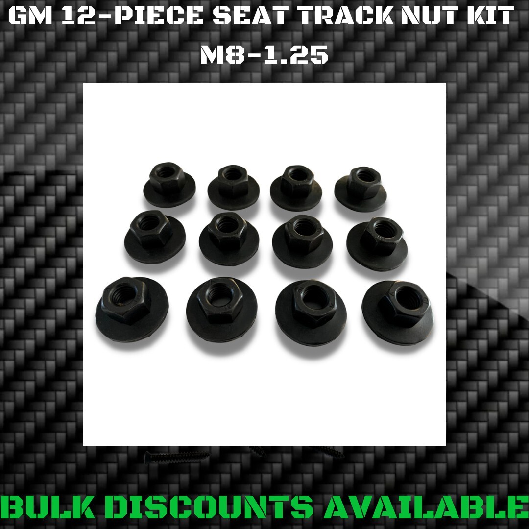 1978-1988 G Body Exterior Interior Bucket Bench Seat Track Nuts M8-1.25 ...
