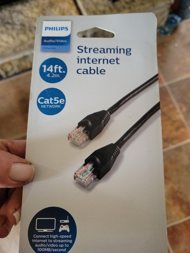 Philips Audio Video Streaming Internet Cable 14 Ft CAT5E Network | eBay