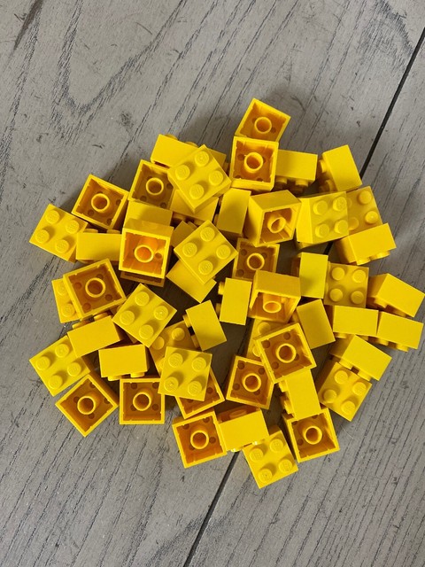 LEGO LOT YELLOW 54 BLOCKS 2X2 BRICKS BUILDING PIECES | eBay